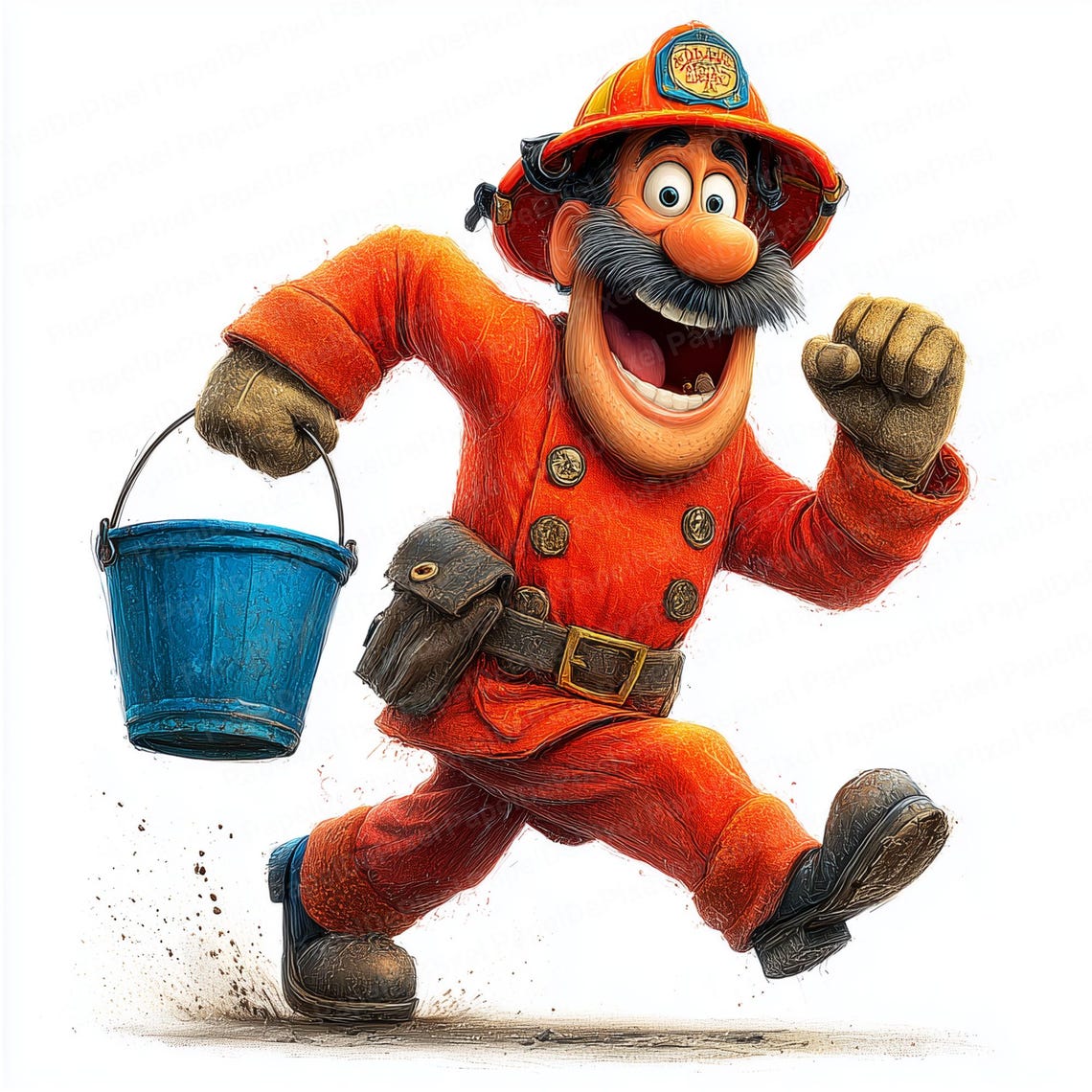 Funny Fireman Clipart: Quirky People, Funny Characters, Cartoon People ...