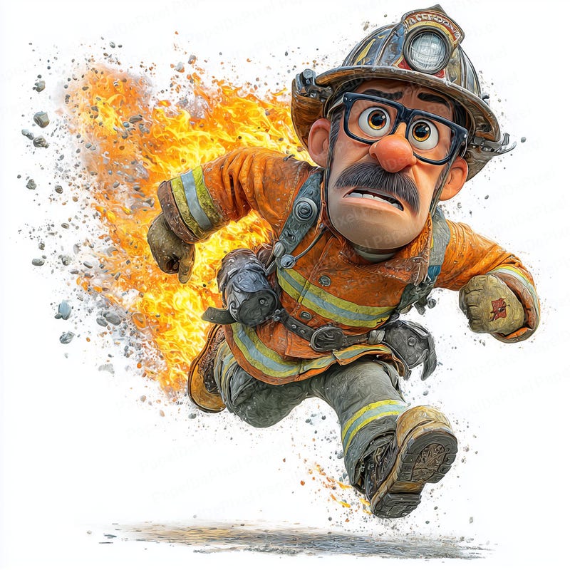 Fireman in Africa - Etsy UK