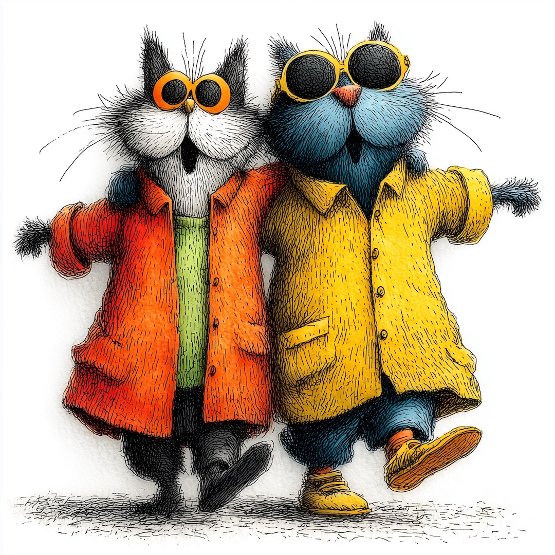 Best Cat Friend , Quirky Cat Kitten Sublimation Clip Art Cute Animals ...