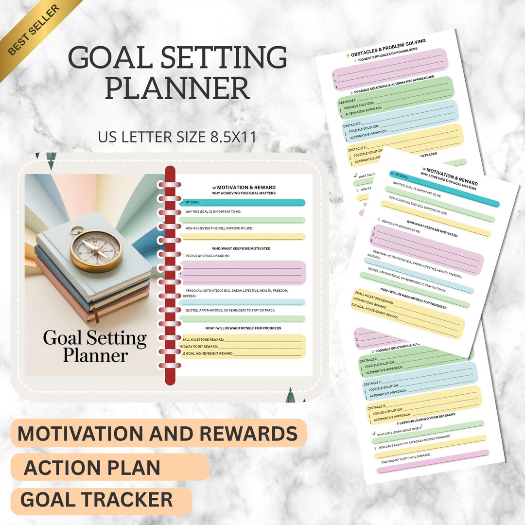 Ultimate Goal Planner Printable,daily,weekly,monthly,yearly,quarterly ...