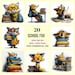 Funny Fox Clipart: Back to School Animal Graphics (20 JPEG Bundle) - Etsy