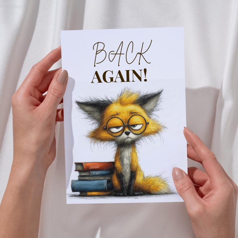 Funny Fox Clipart: Back to School Animal Graphics (20 JPEG Bundle) - Etsy
