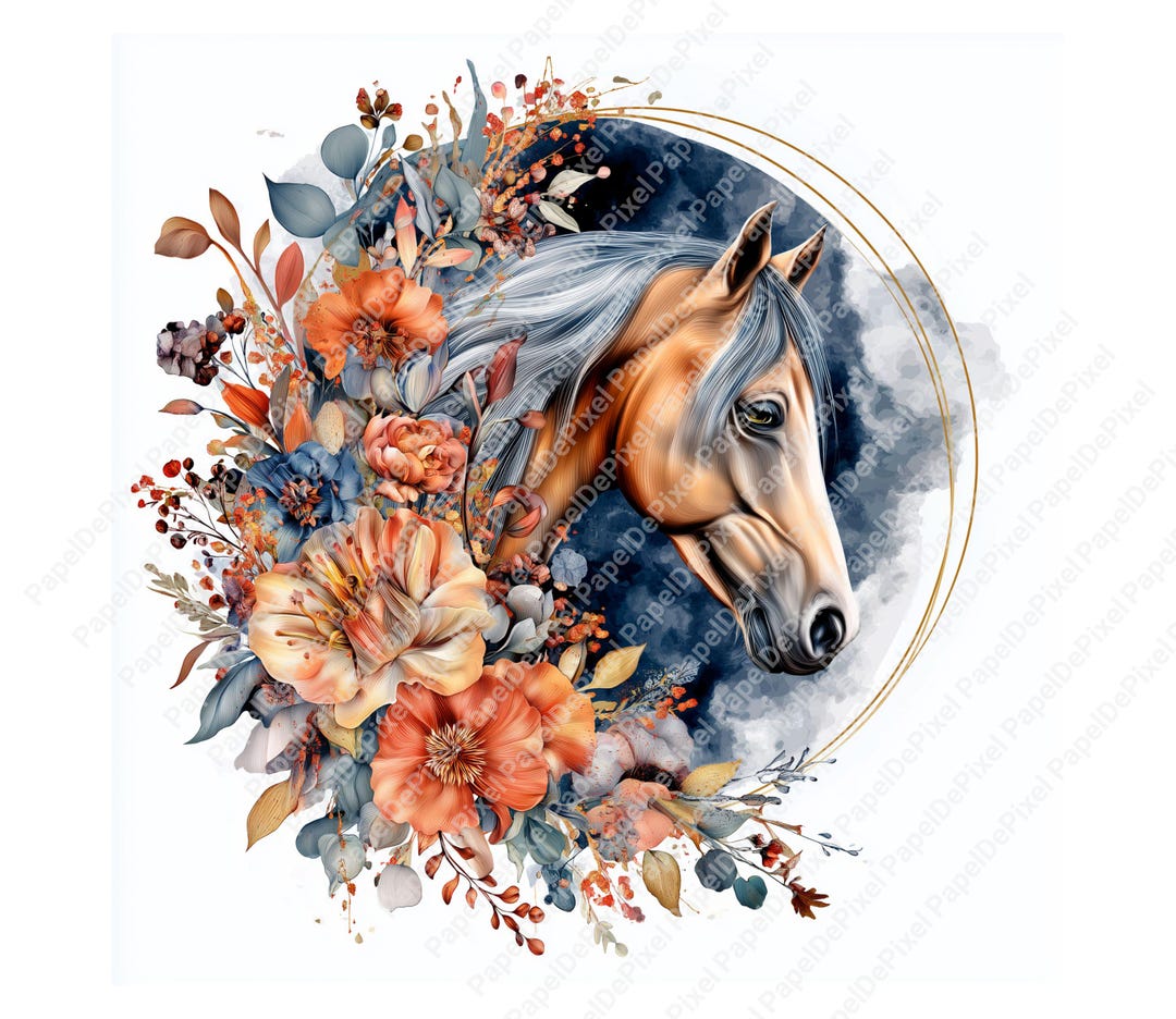 Watercolor Horse Clipart, Cute Horse Lovers Art, Sublimation Animal ...