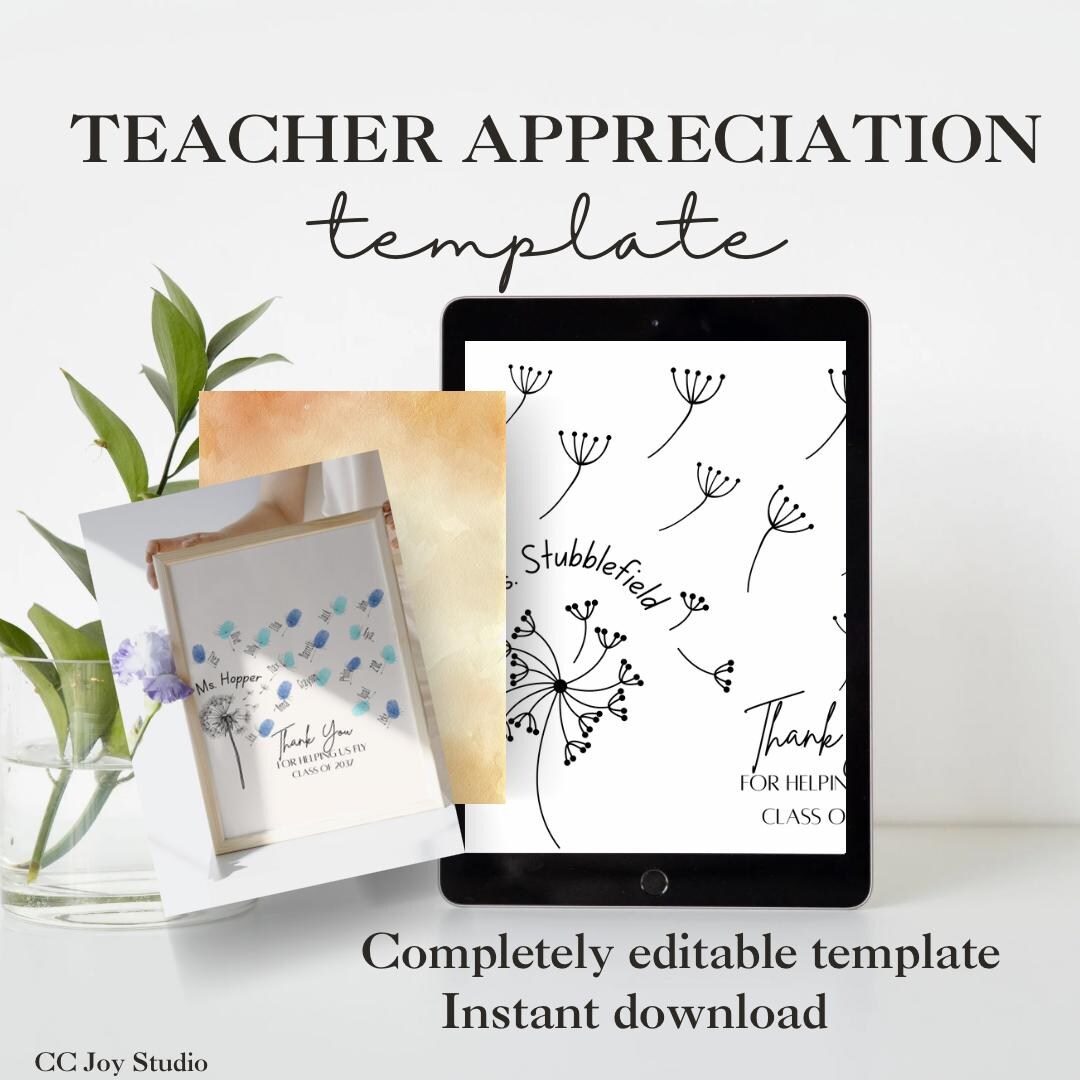 Teacher Appreciation Gift, Editable Printable Teacher Gift End of ...