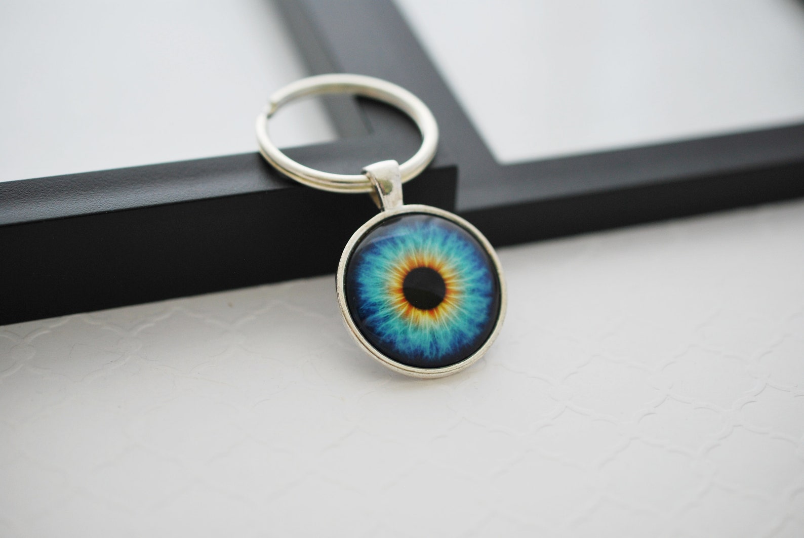 Eye Key Chain Eye Ball Keychain Eye Key Ring Blue Keychain | Etsy