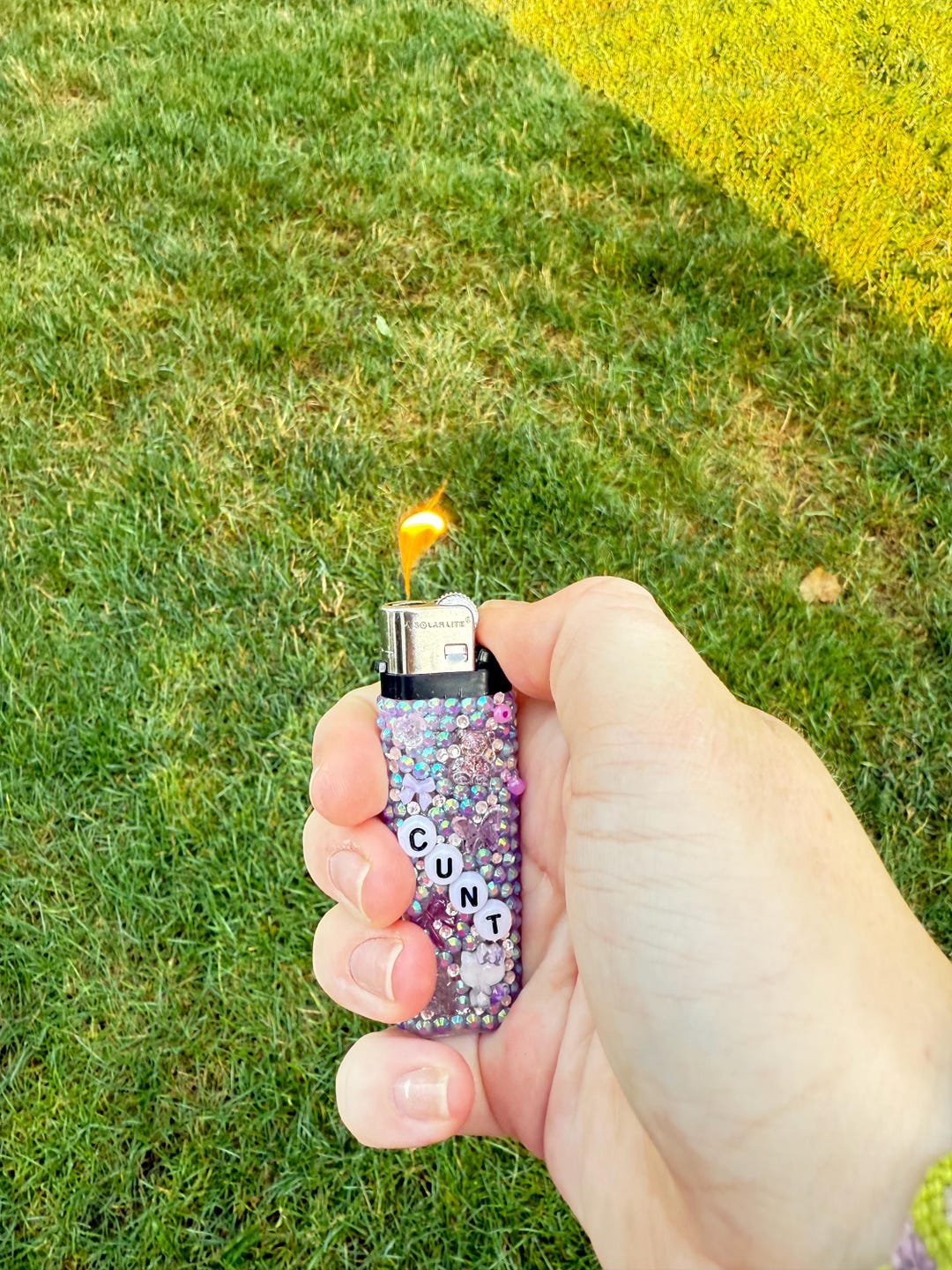 Puffprettyco | Light Purple Bedazzled Lighter - Etsy