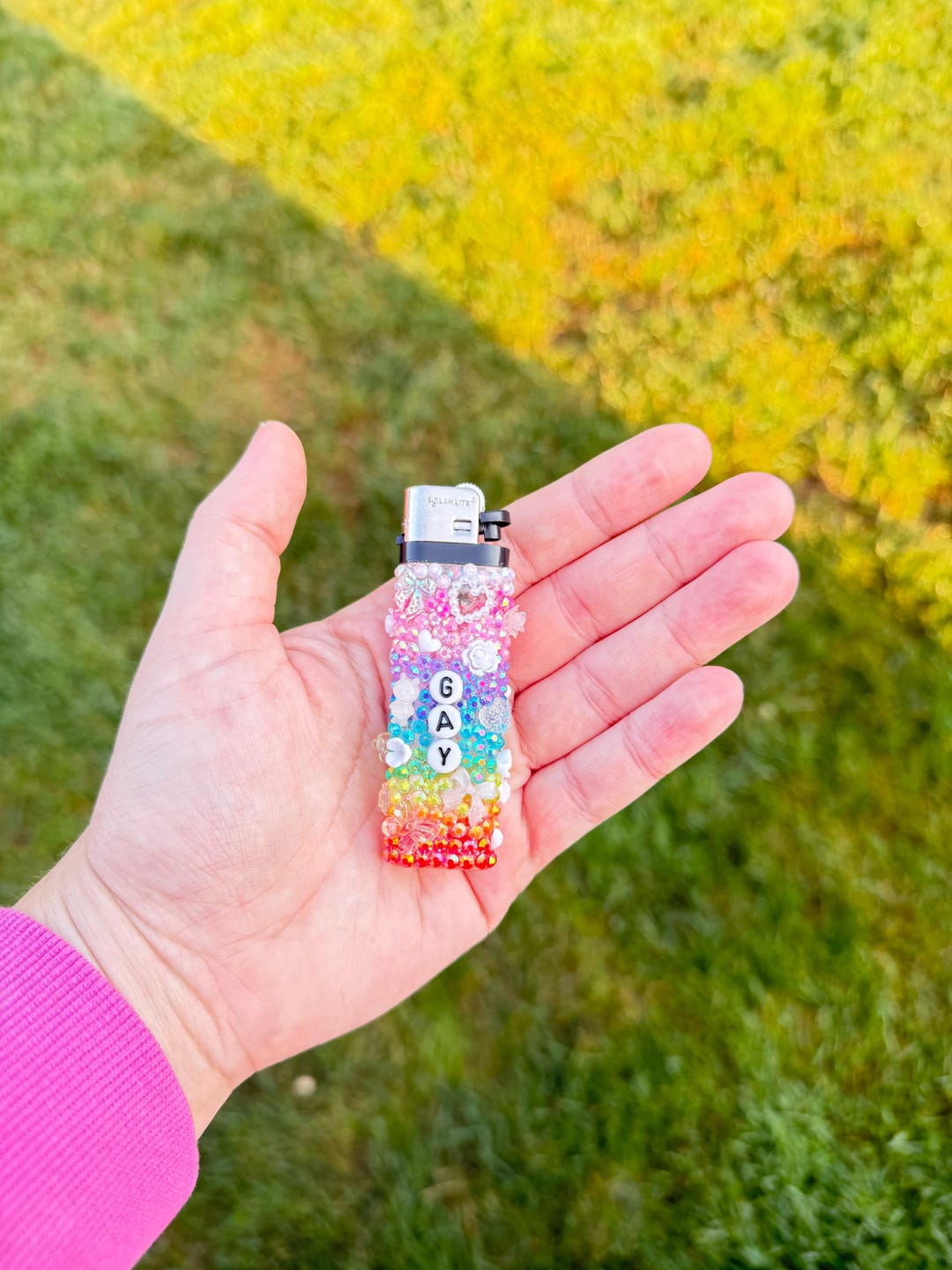 Puffprettyco | Rainbow Bedazzled Lighter - Etsy