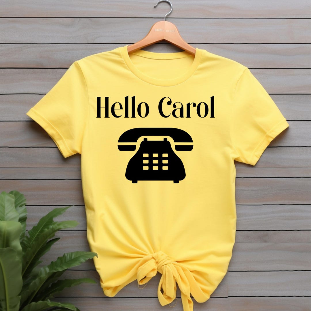 Hello Carol Pluribus Inspired Retro Telephone Tee | Vintage TV Phone ...