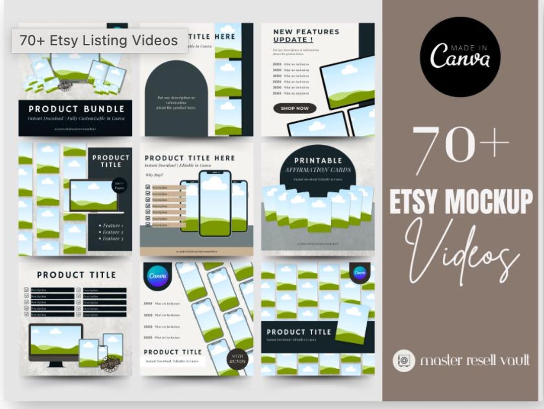 70+ Etsy Listing Video Editable Templates - Etsy