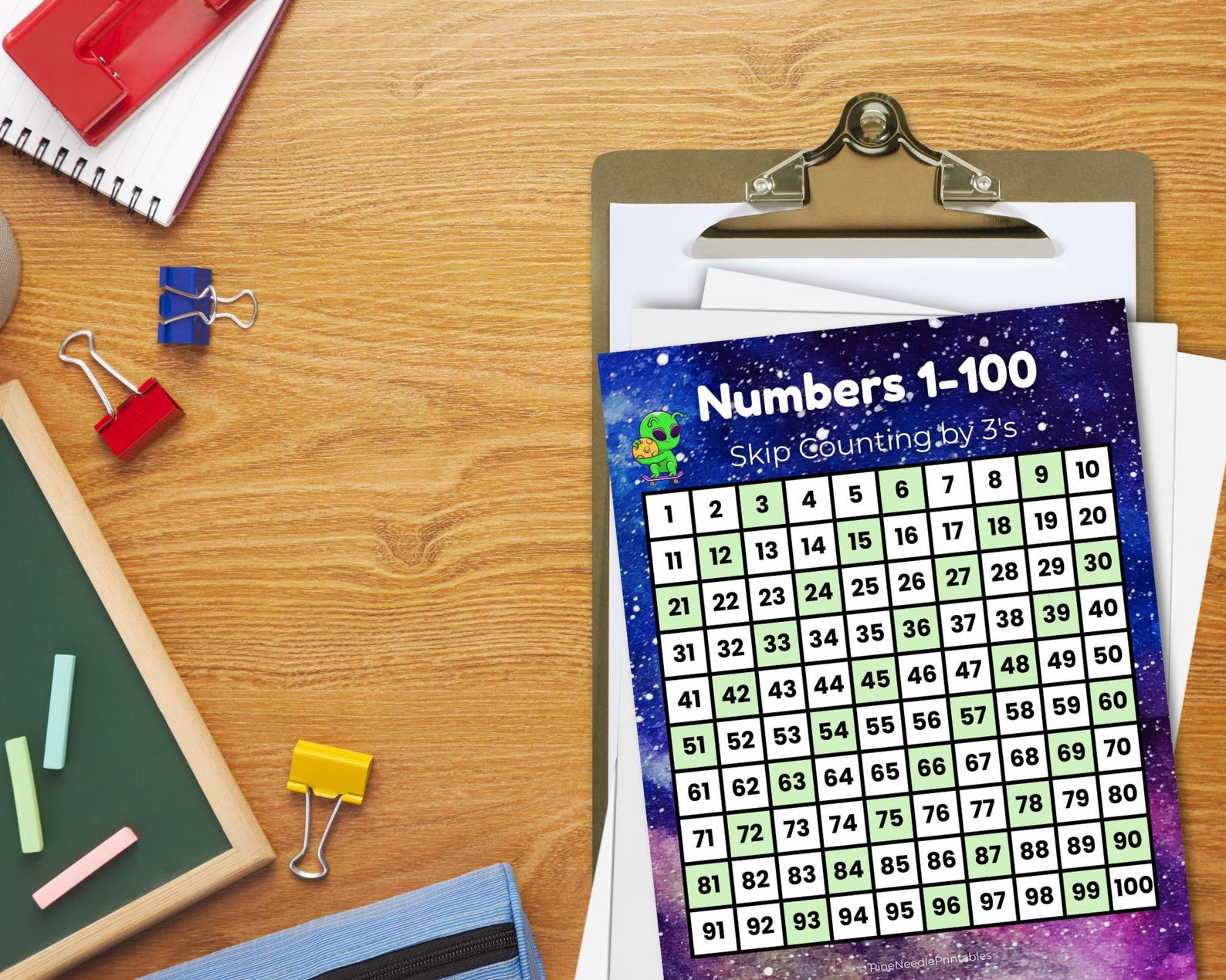 Space Themed Hundreds Chart Printable Bundle | 1-100, Skip Counting ...