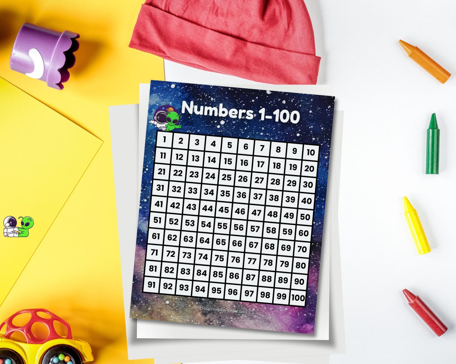 Space Themed Hundreds Chart Printable Bundle | 1-100, Skip Counting ...