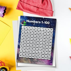 Space Themed Hundreds Chart Printable Bundle | 1-100, Skip Counting ...