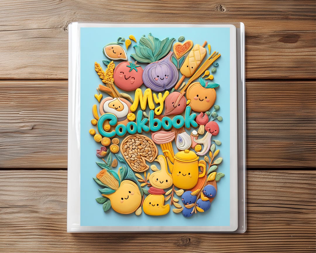 Kids Recipe Binder, Colorful, Cute Cookbook, Printable PDF, 3 Ring ...