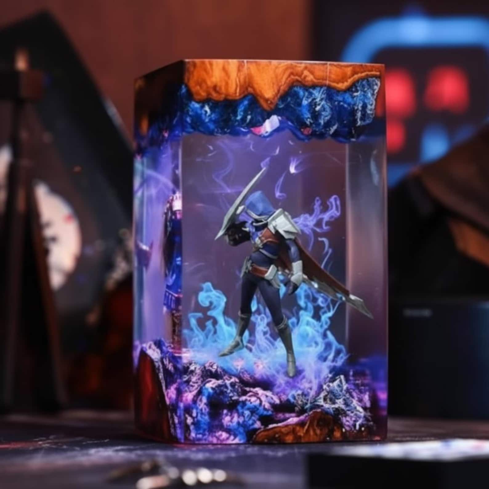 Tal.on League of Legends Resin Lamp – Assassin LED Diorama | Shadow ...
