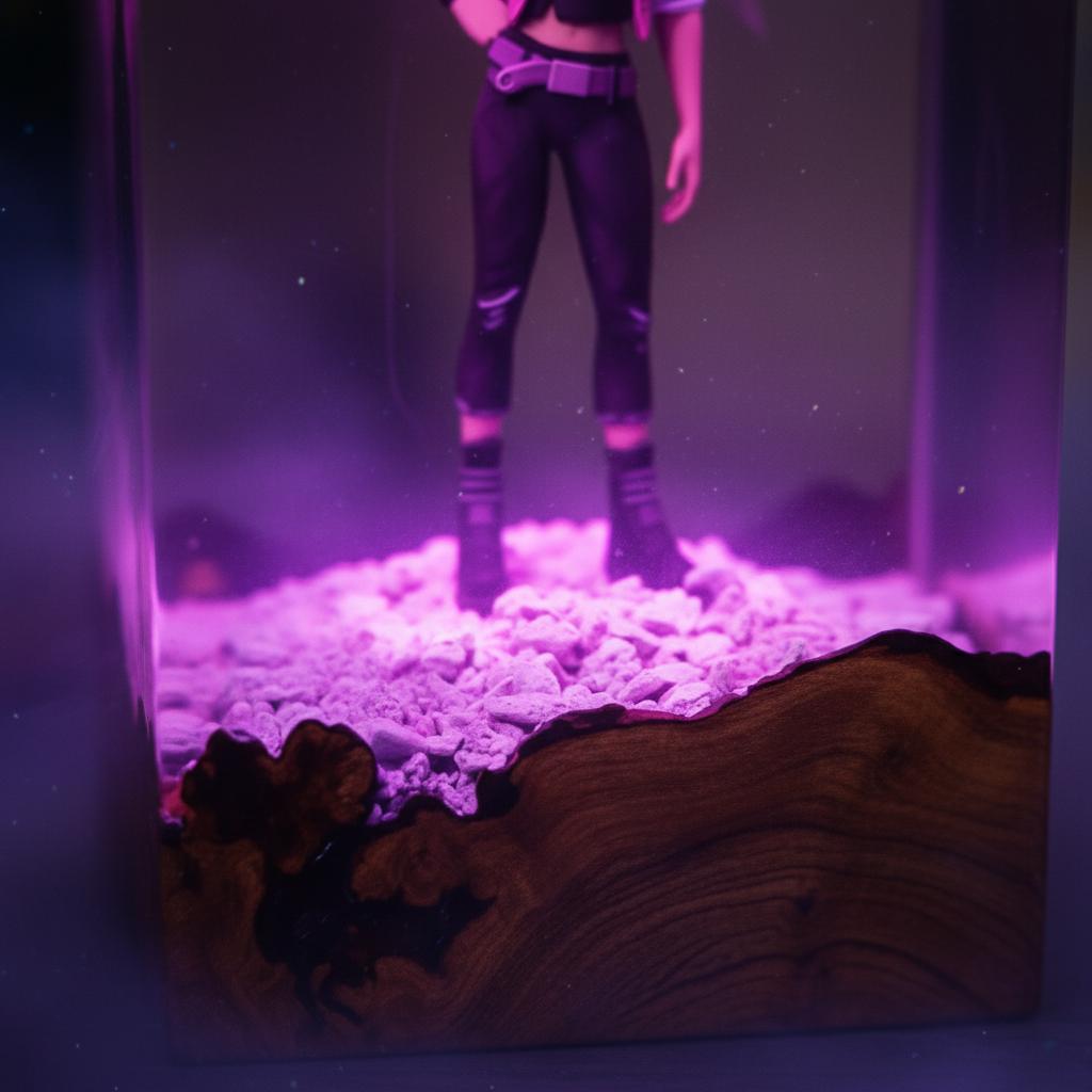 Invisigal Stealth Fantasy Resin Lamp – Mystic LED Light Sculpture ...