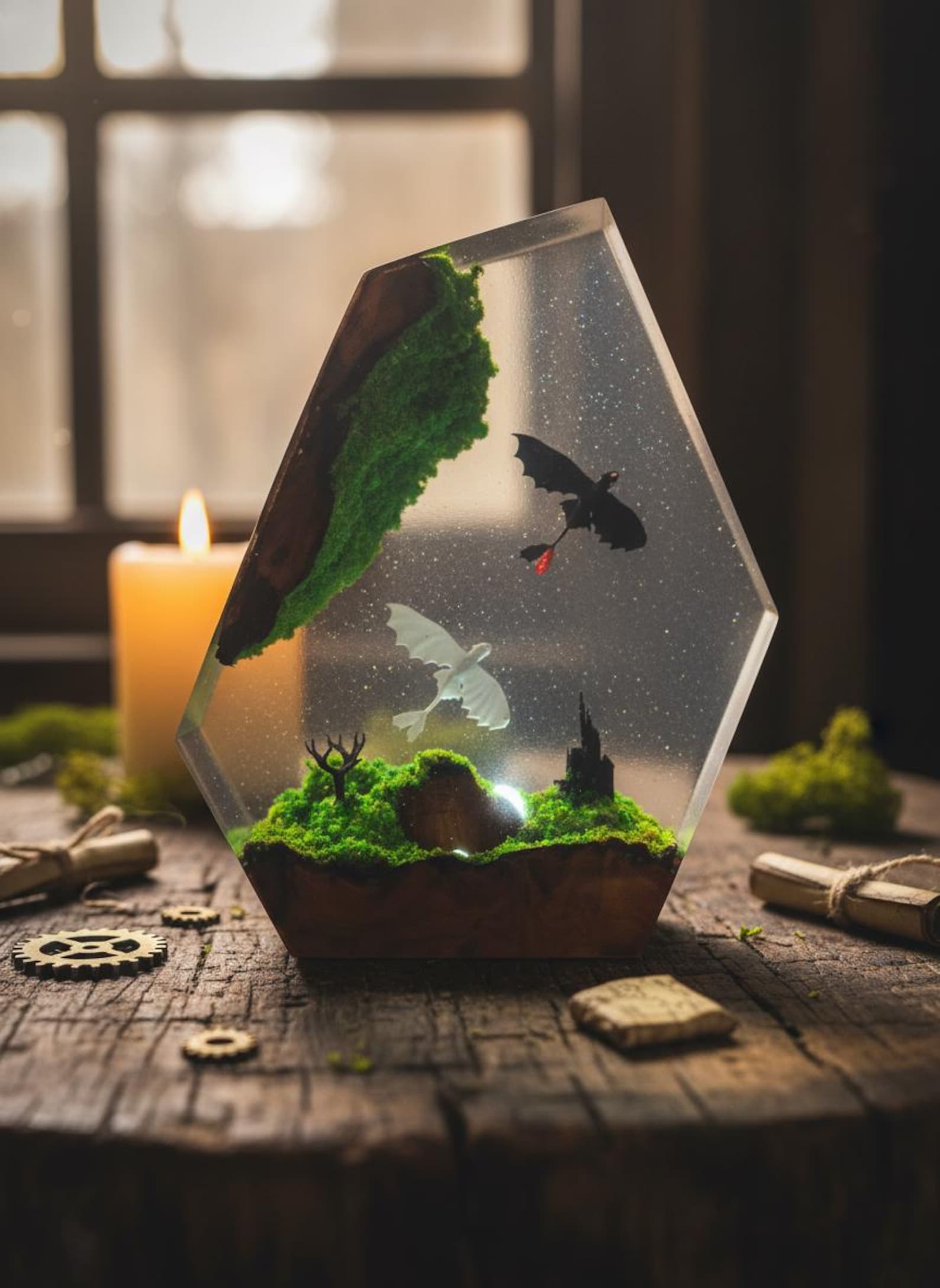 Toothless & Light Fury Resin Diorama Art | How to Train Your Dragon ...