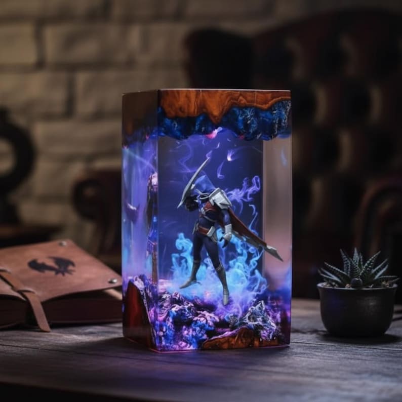 Tal.on League of Legends Resin Lamp – Assassin LED Diorama | Shadow ...