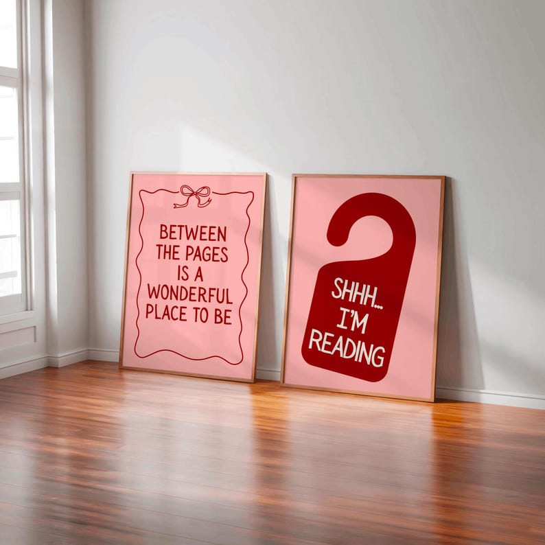 Trendy Book Lover Wall Art Mega Bundle, Cute Book Club Decor, Book ...