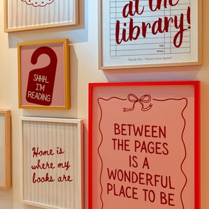 Trendy Book Lover Wall Art Mega Bundle, Cute Book Club Decor, Book ...