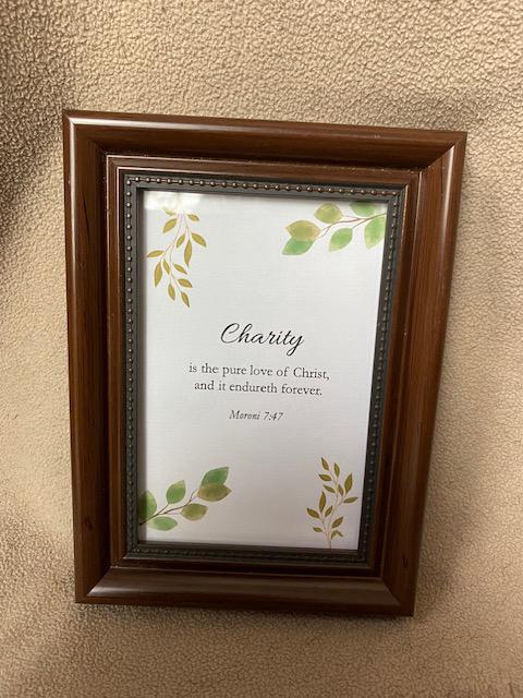 LDS Scripture Art – Charity Moroni 7:47 – Framed Christian Wall Print ...