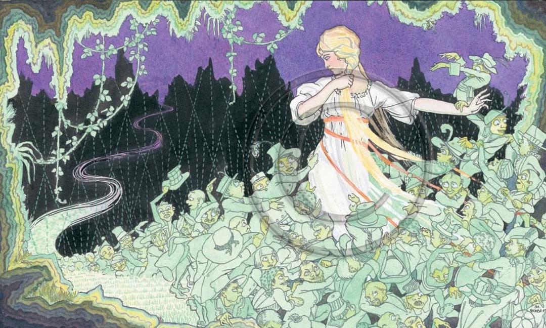 Snow White and Rose Red, 1920s, Art Print, Grimm's, Fairy Tales - Etsy