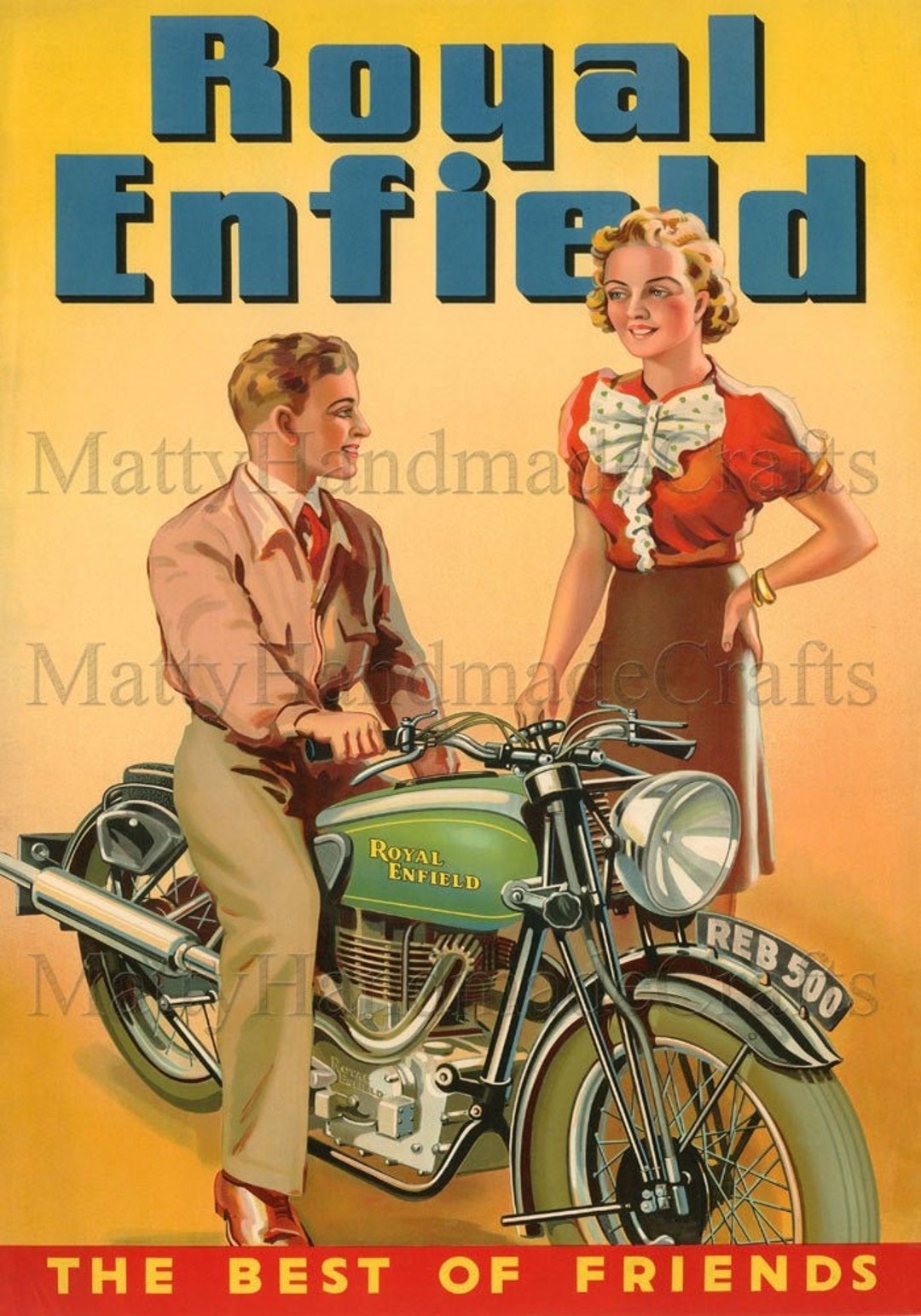 Royal Enfield, Bullet 500, Advertising 1930s Print - Etsy