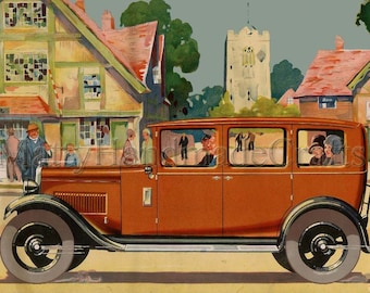 Austin Seven Vintage Illustration 1930s Print Advertising | Etsy