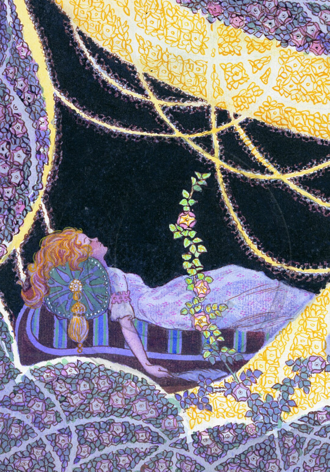 Princess, Sleeping Beauty, Brothers Grimm, Fairy Tale, A4 Print - Etsy
