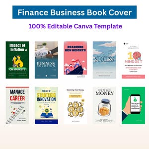 Finance Book Cover Canva Templates | Editable Ebook Cover for Money ...