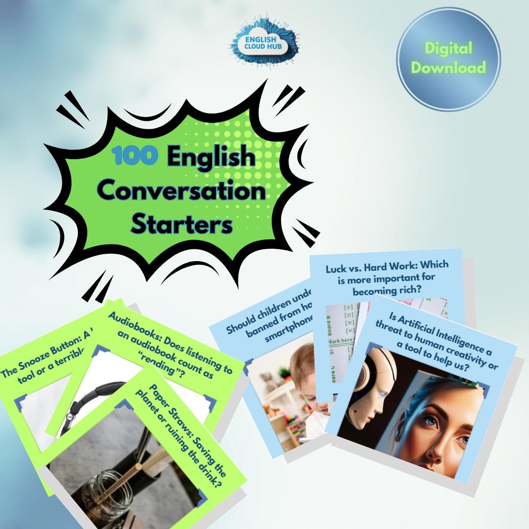 100 ESL EFL Conversation Starter Cards | Digital Slide Deck & Printable ...