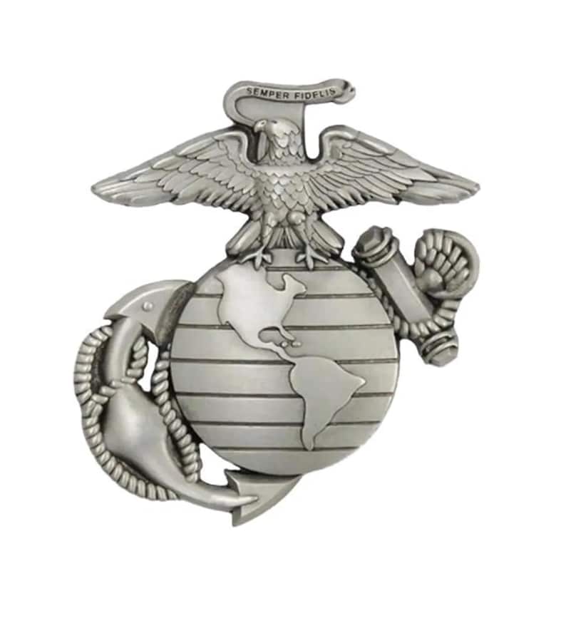 US Marine Corps EGA or Bulldog Pewter Lapel Pin: Handcrafted in the USA ...