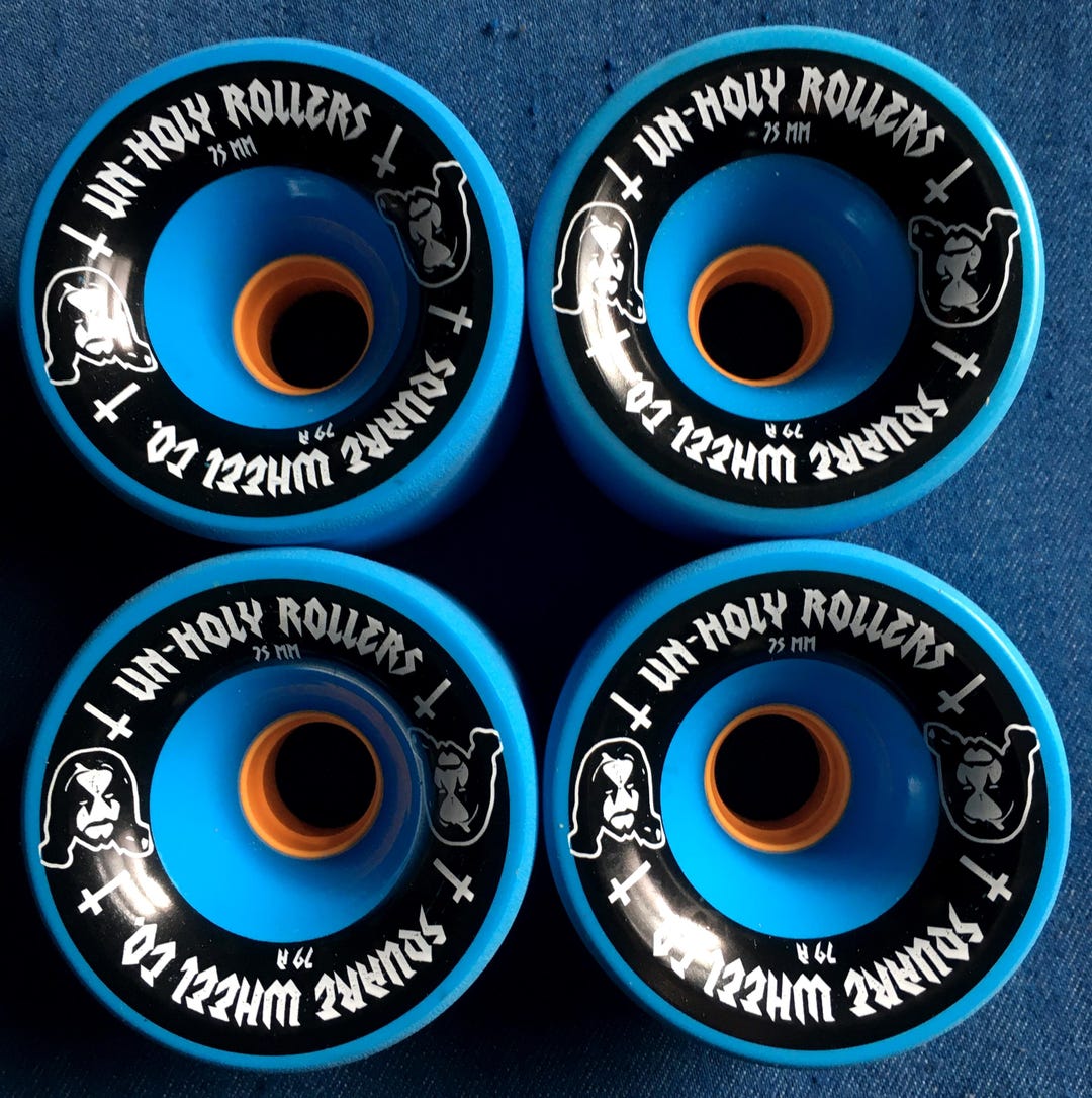 NEW UNHOLY ROLLERS 75mm 79a Square Wheels Co. Long Board Skateboard ...
