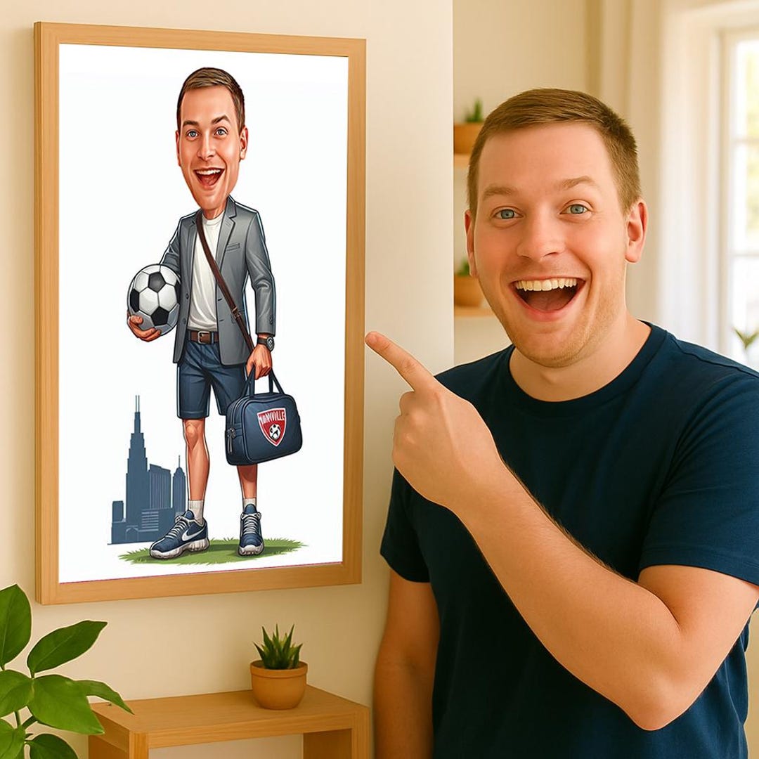 Custom Coach Cartoon Portrait | Personalized Coach Caricature From ...