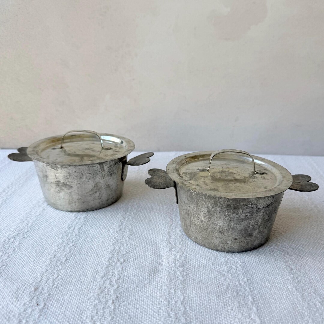 Vintage French Soufflé Molds Charlotte #10 | Tinned Bakeware With Heart ...
