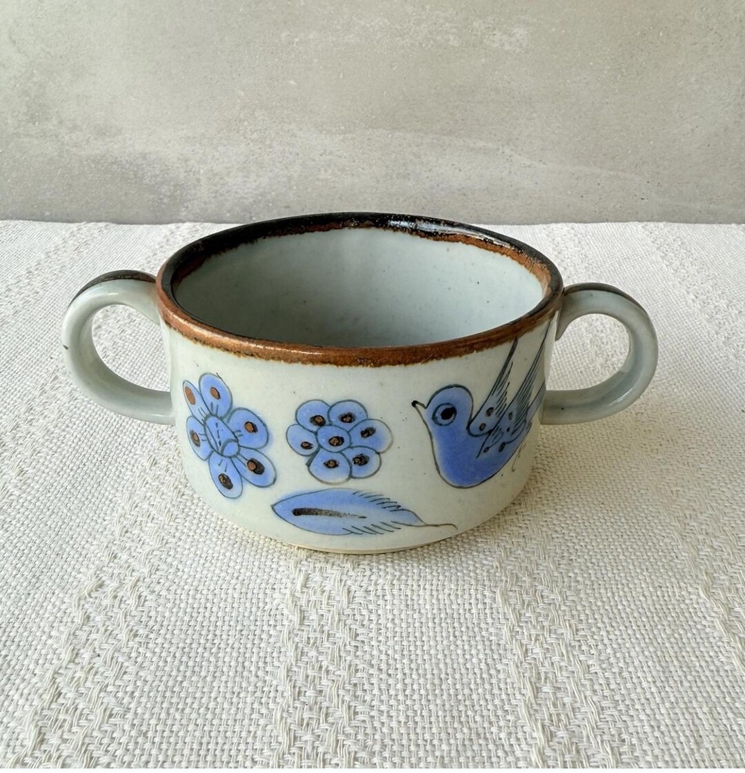 Vintage Ken Edwards Tonala Mug: El Palomar Mexican Folk Art Blue Bird ...