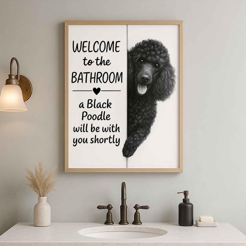 Black Poodle Signs - Etsy UK
