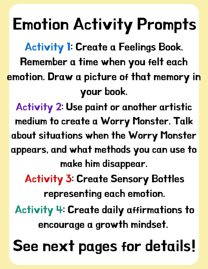 Preschool Emotions Posters and Activities, Ages 2-5, Emotions and ...