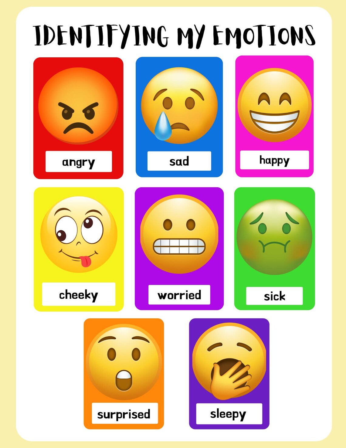 Preschool Emotions Posters and Activities, Ages 2-5, Emotions and ...