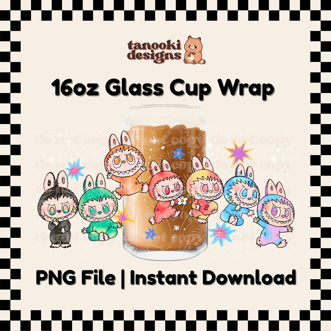 Labubu Big Into Energy Parade | 16oz Cup Wrap | PNG | Trendy | Cute ...