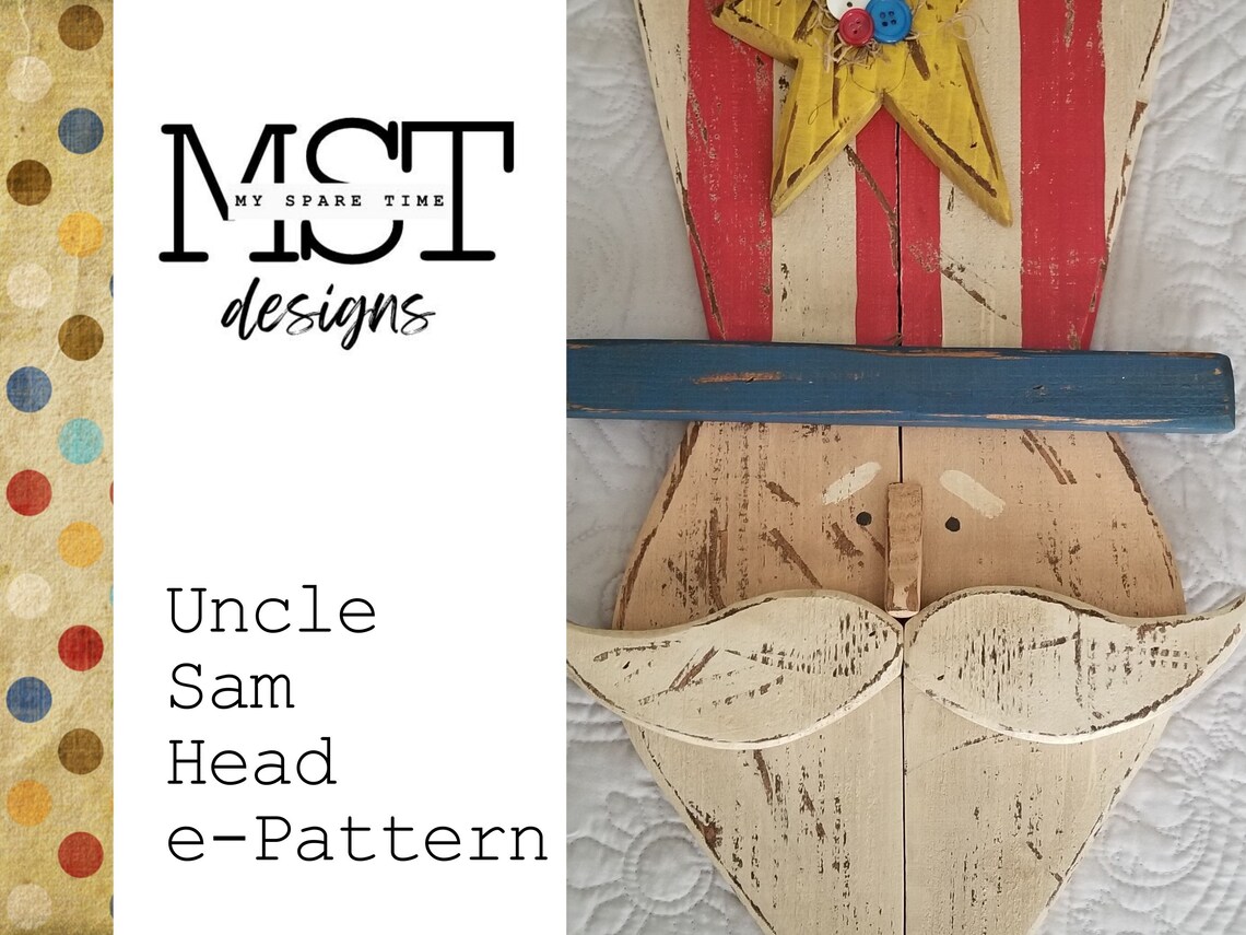 Patriotic Americana Uncle Sam Wooden Porch Decor E-pattern - Etsy