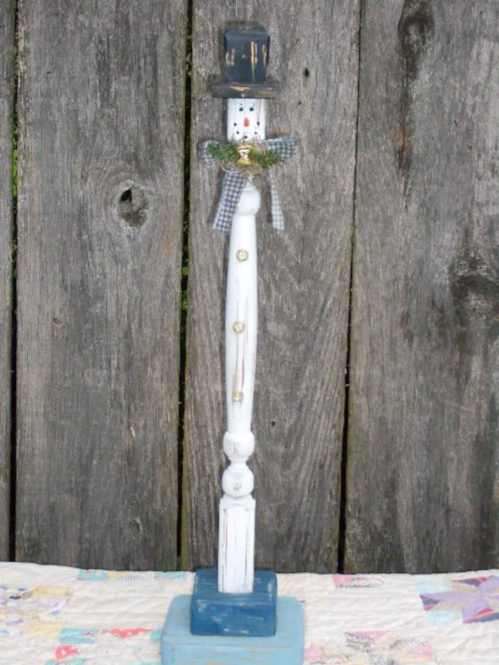 Wood Spindle Snowman Winter Christmas Decor E-pattern - Etsy