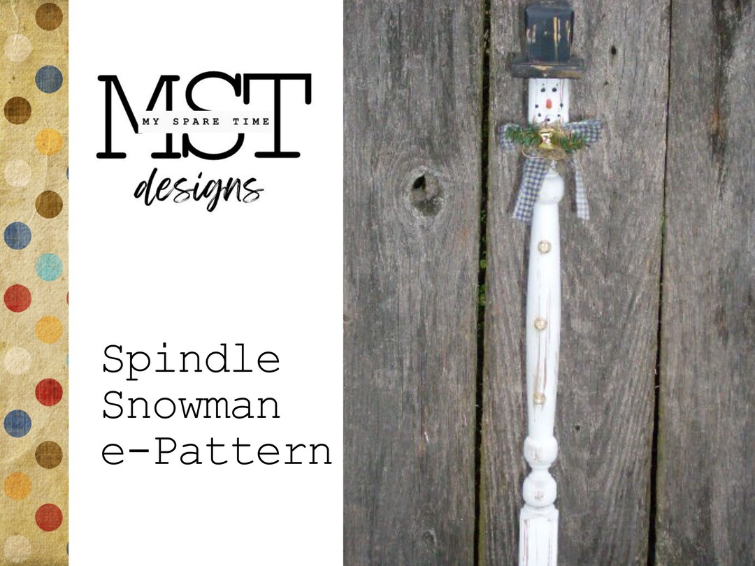 Wood Spindle Snowman Winter Christmas Decor E-pattern - Etsy