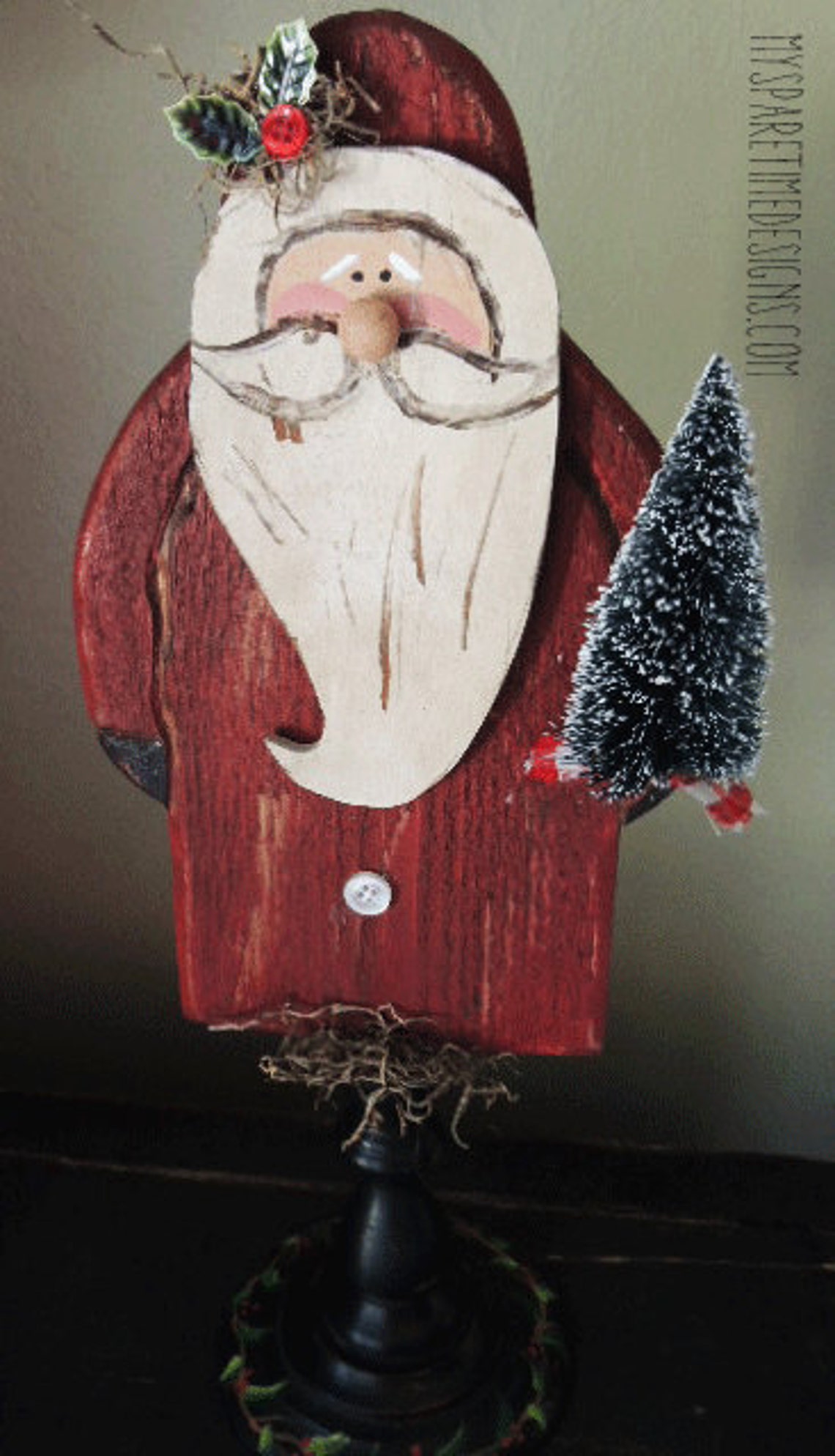 Santa Farmhouse Santa Primitive Wood Pattern Primitive - Etsy