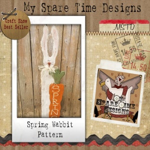 Wooden Spring Rabbit Porch Decor DIY E-pattern - Etsy