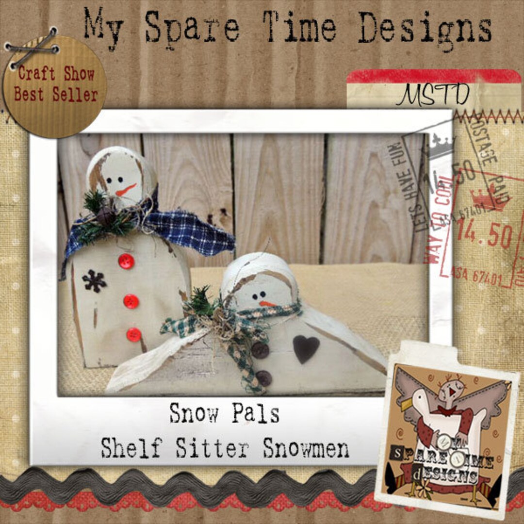 Primitive Snowman Pattern, Primitive Snowman, Primitive Wooden Snowman ...