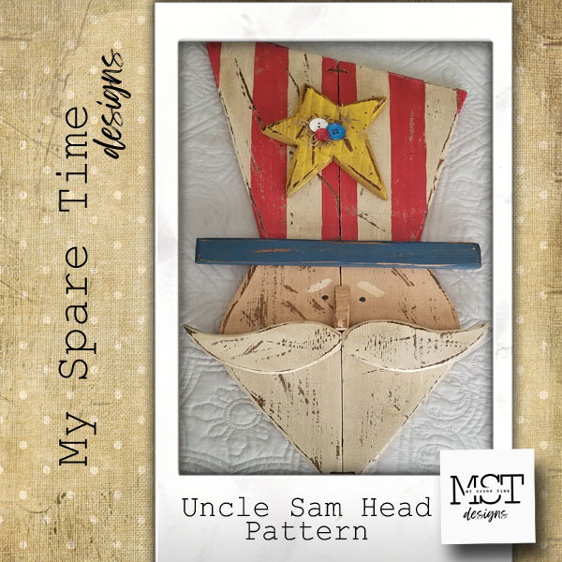 Patriotic Americana Uncle Sam Wooden Porch Decor E-pattern - Etsy