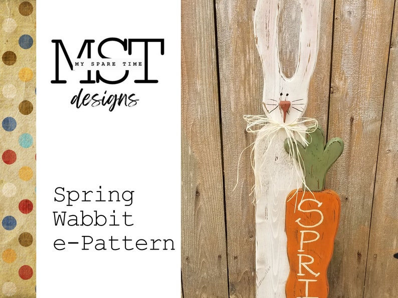 Wooden Spring Rabbit Porch Decor DIY E-pattern - Etsy