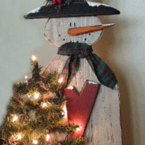 Snowman Pattern, Wooden Snowman, Primitive Snowman Pattern, Primitive E ...