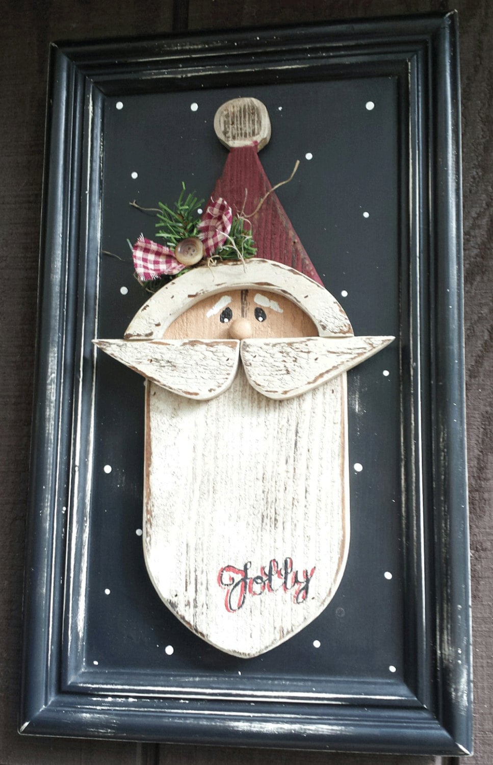 Primitive Rustic Jolly Wooden Santa Recycled Sign E-pattern - Etsy