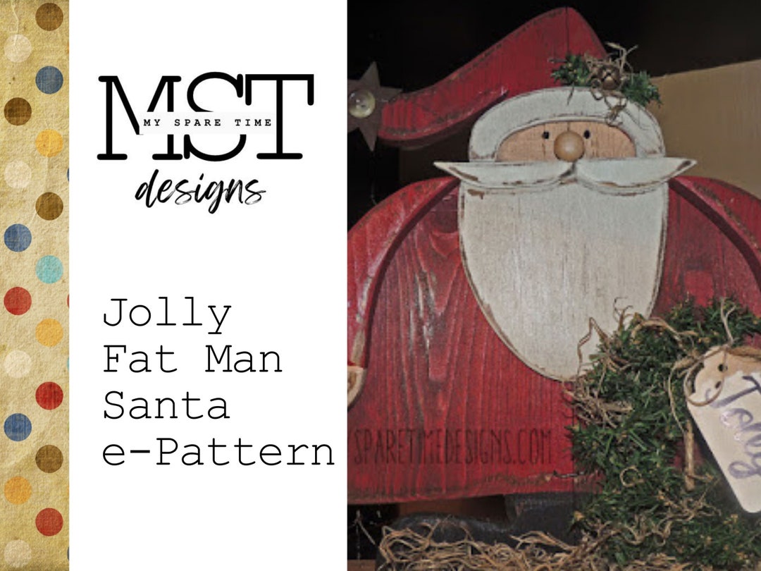 Primitive Jolly Wooden Folk-art Farmhouse Santa E-pattern - Etsy